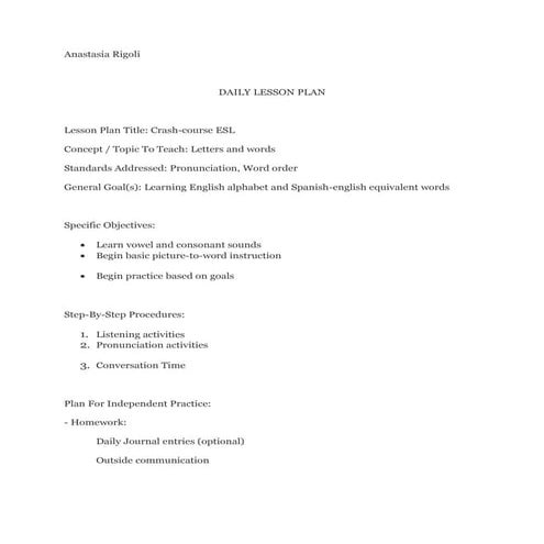 ESL_LessonPlan | DOC