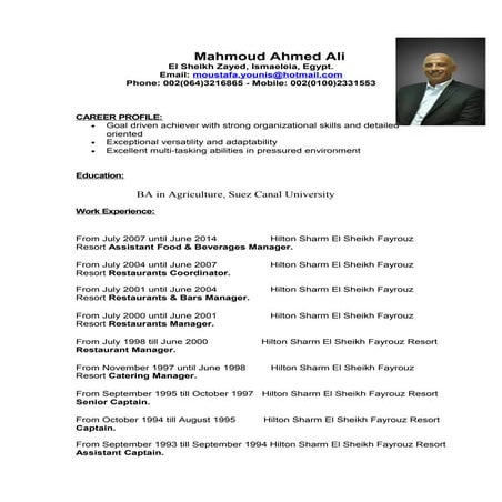 Curriculum Vitae - Ashraf | DOC