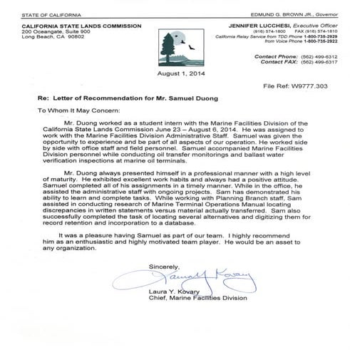 State Lands Commission reference letter | PDF