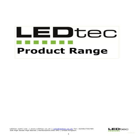 LEDtec Product Range 231015 | PDF