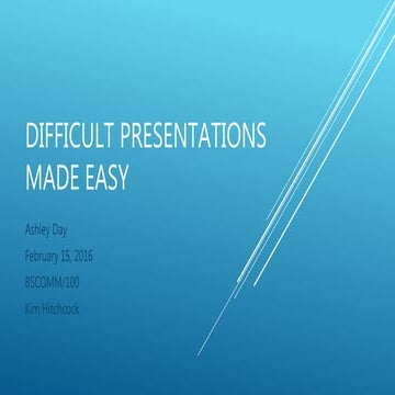 Difficult Presentations Made Easy | PPTX