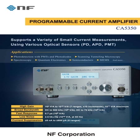 NF Programmable Current Amplifier E ca5350 | PDF