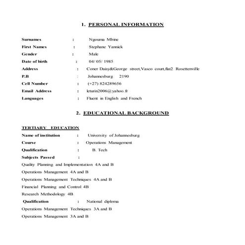 nouveau format cv | DOCX