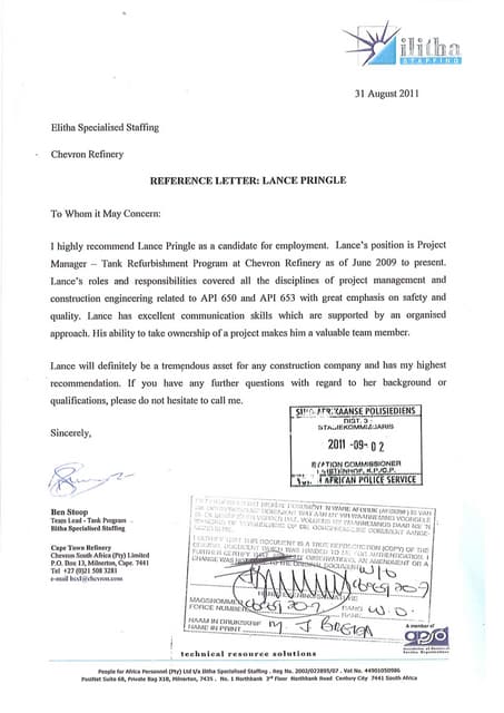 Glow Innovations reference letter | PDF