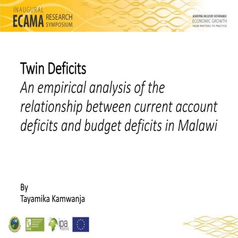 Twin deficits: An empirical analysis on the relationship between budget ...