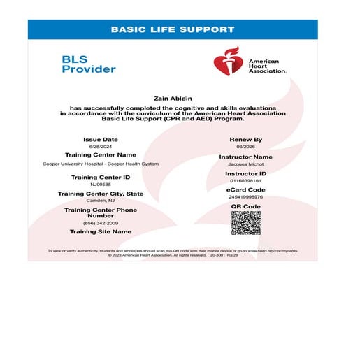 BLS - Basic Life Support by American Heart Association | PDF | Heart ...