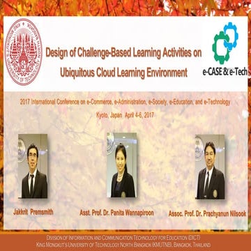 Design of Challenge-Based Learning Activities on Ubiquitous Cloud Learning Environment | PDF