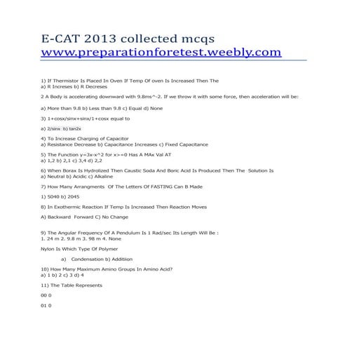 Ecat 2013 | PDF