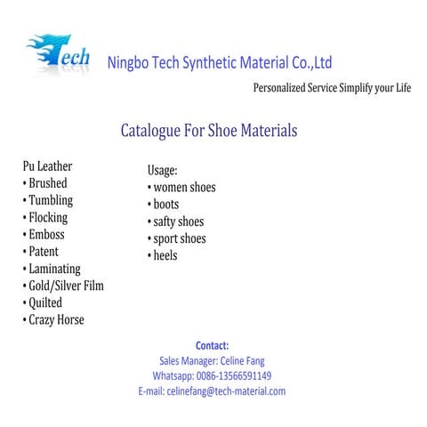 E catalogue for shoe materials | PDF