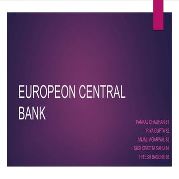 European Central Bank | PPTX
