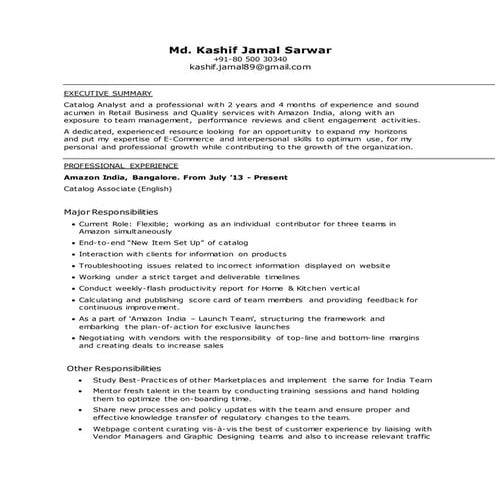 Kashif's Resume | DOCX