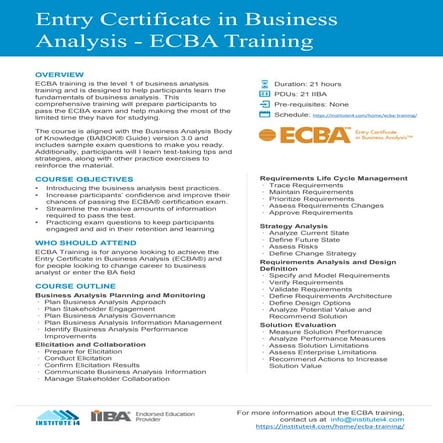 ECBA training | PDF