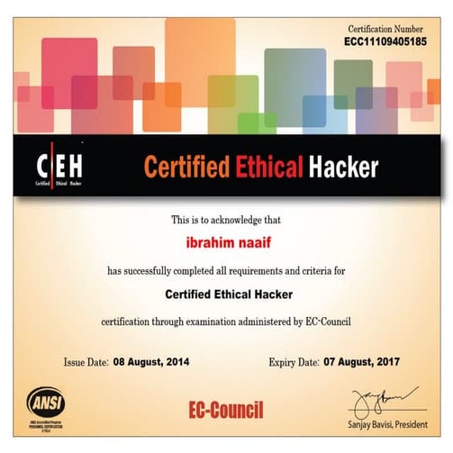 C|EH Certified Ethical Hacker v8 | PPT