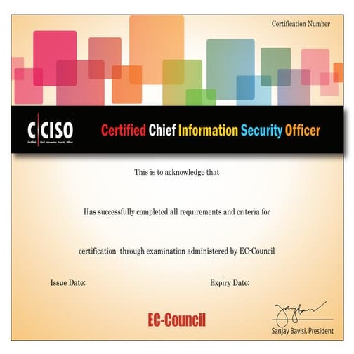 Ekundayo Olukemi EC-Council CISO Certificate | PDF