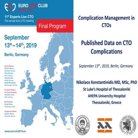 Published data on CTO complications | PPTX