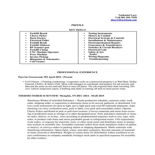 Mr.Lacy Resume 2 | PDF