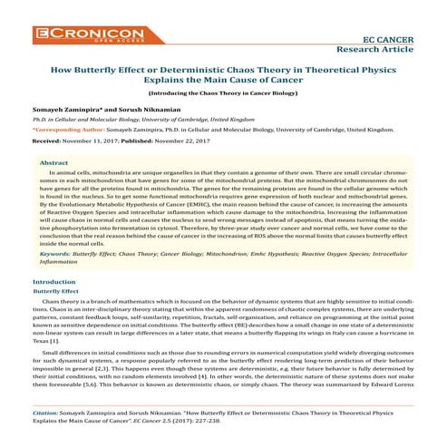 HOW BUTTERFLY EFFECT OR DETERMINISTIC CHAOS THEORY IN THEORETICAL RHYSICS EXPLAINS THE MAIN ...