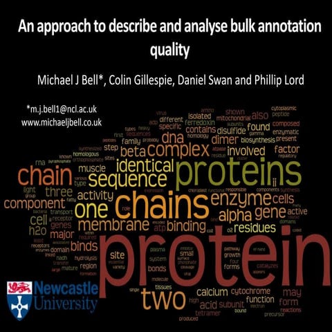 An approach to describing and analysing bulk biological annotation ...