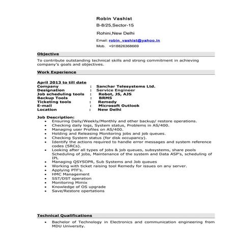 Ashish Kumar Resume | DOC