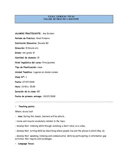 TP 04 Lesson Plan TTT. another typeof lessonpdf | PDF