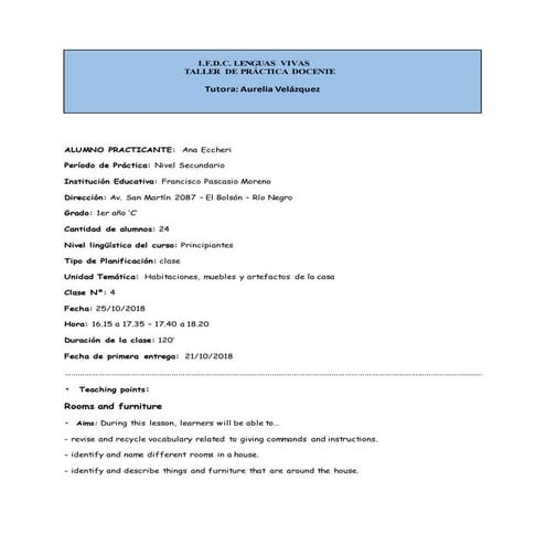 Secondary level - Lesson plan 4 | DOCX