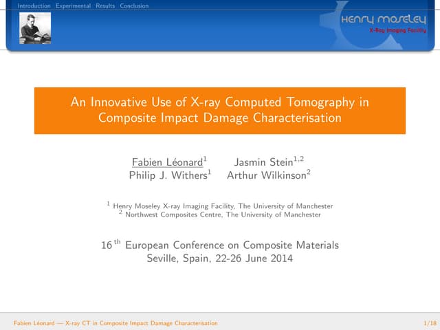 An Innovative Use Of X Ray Computed Tomography In Composite Impact