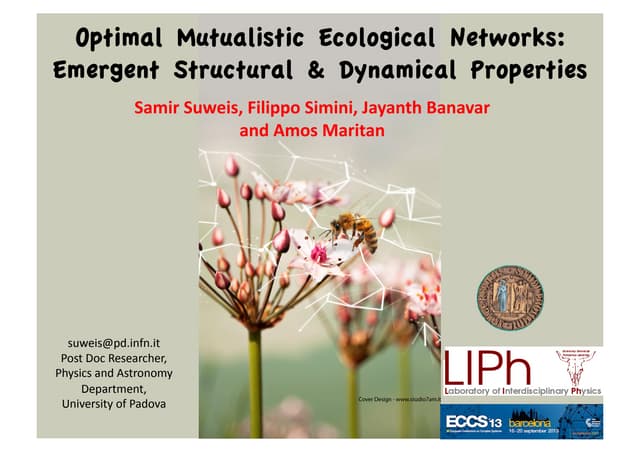 Emergence of Nested Architecture in Mutualistic Ecological Communities ... Emergence of Nested Architecture in Mutualistic Ecological Communities ...