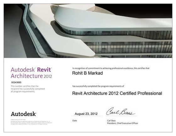 RevitArchitecture2013CertifiedProfessional | PPT