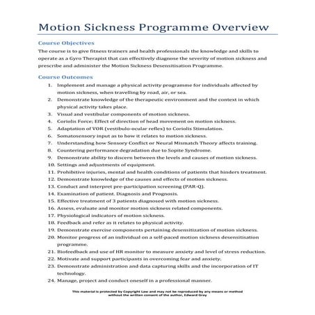 Visual Spatial Awareness & Orientation Programme Overview | PDF