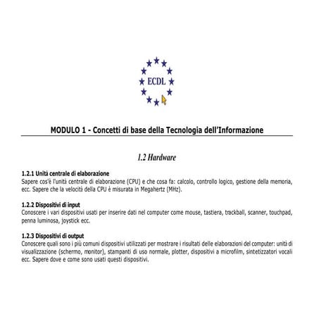 Ecdl Modulo 1.2 | PDF | Computing | Technology & Computing