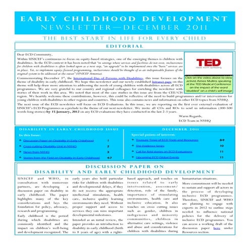 UNICEF ECD newsletter (disability) | PDF