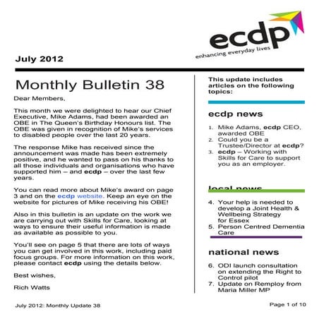 ecdp email bulletin 38 | PDF
