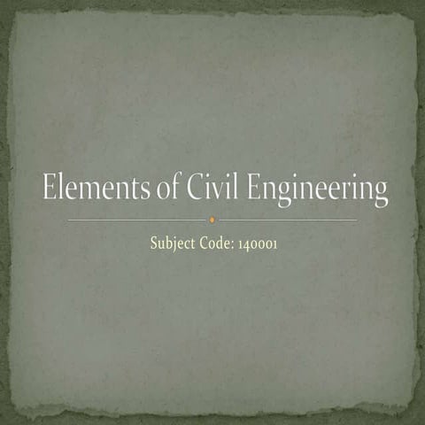 Basic Civil and Environmental Engineering, Unit I [Based on First year ...
