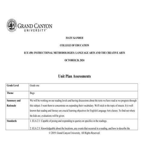 UnitPlanAssessment in the classroom for educators | DOC