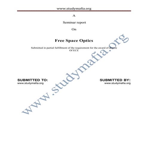 Free space optics communication | PPTX