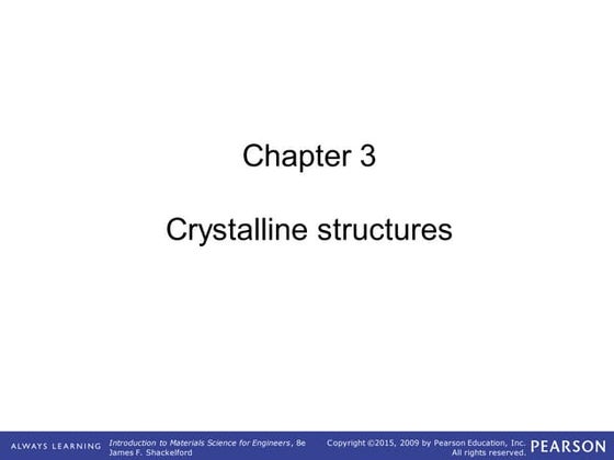 Crystal structure | PPTX | Chemistry | Science