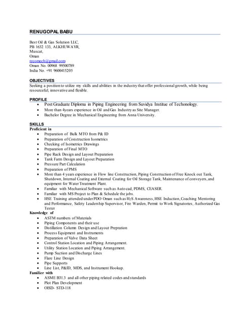 HVAC Engineer Resume | DOCX