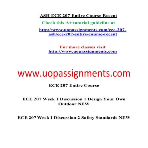 Ece 207 Entire Course NEW | DOCX