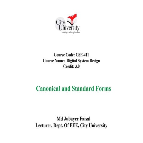 Ece 2103l6 Boolean Algebra Canonical Forms Autosaved Pptx