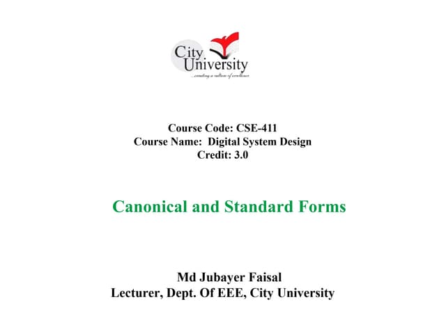 Ece 2103l6 Boolean Algebra Canonical Forms Autosaved Pptx