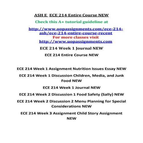 ECE 214 Entire Course NEW | DOCX
