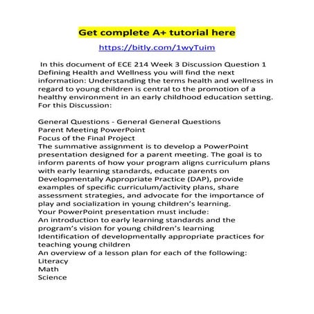 Ece 214 week 3 dq 1 | DOCX