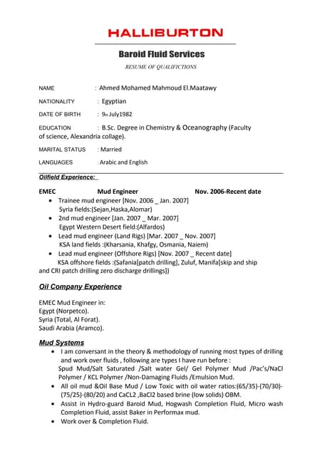 Resume offshore field engineer | DOC | Civil Engineering Industry ...
