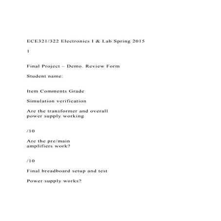 ECE321322 Electronics I & Lab Spring 2015 1 Final P.docx | Computer ...