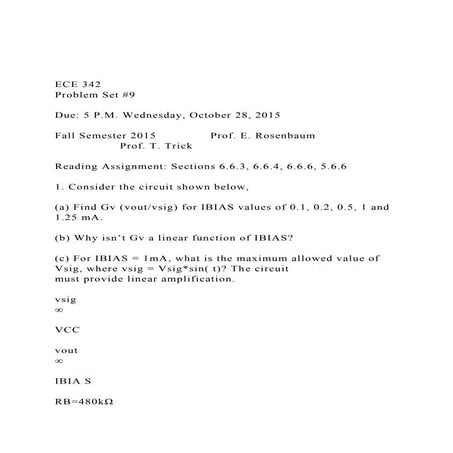 ECE 342 Problem Set #9 Due 5 P.M. Wednesday, October 28.docx