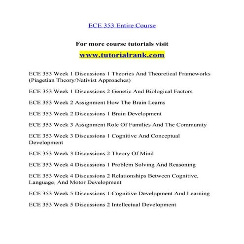 Ece 353 Inspiring Innovation--tutorialrank.com