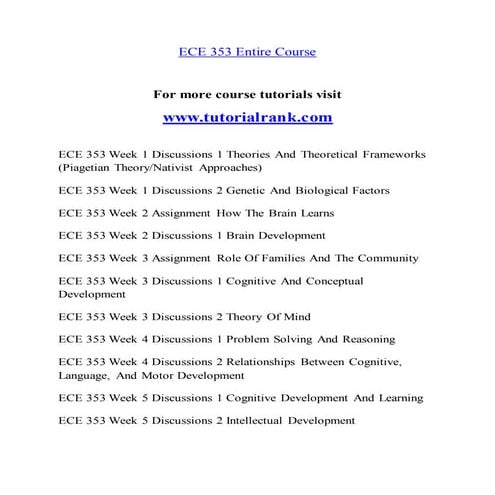 ECE 353 Effective Communication/tutorialrank.com