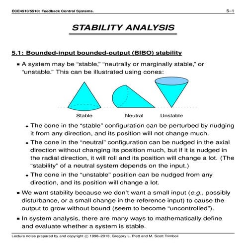 Control Systems - Stability Analysis. | PDF