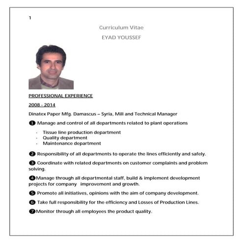 Curriculum Vitae Eyad Youssef | PDF