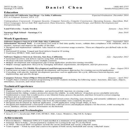 Resume | DOCX | Programming Languages | Computing